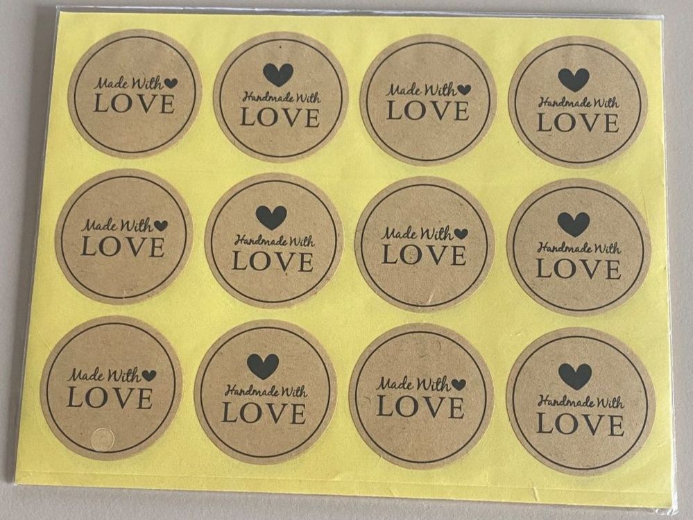 Aufkleber "Made with Love" (Neu und originalverpackt) in Oberrohrdorf ...