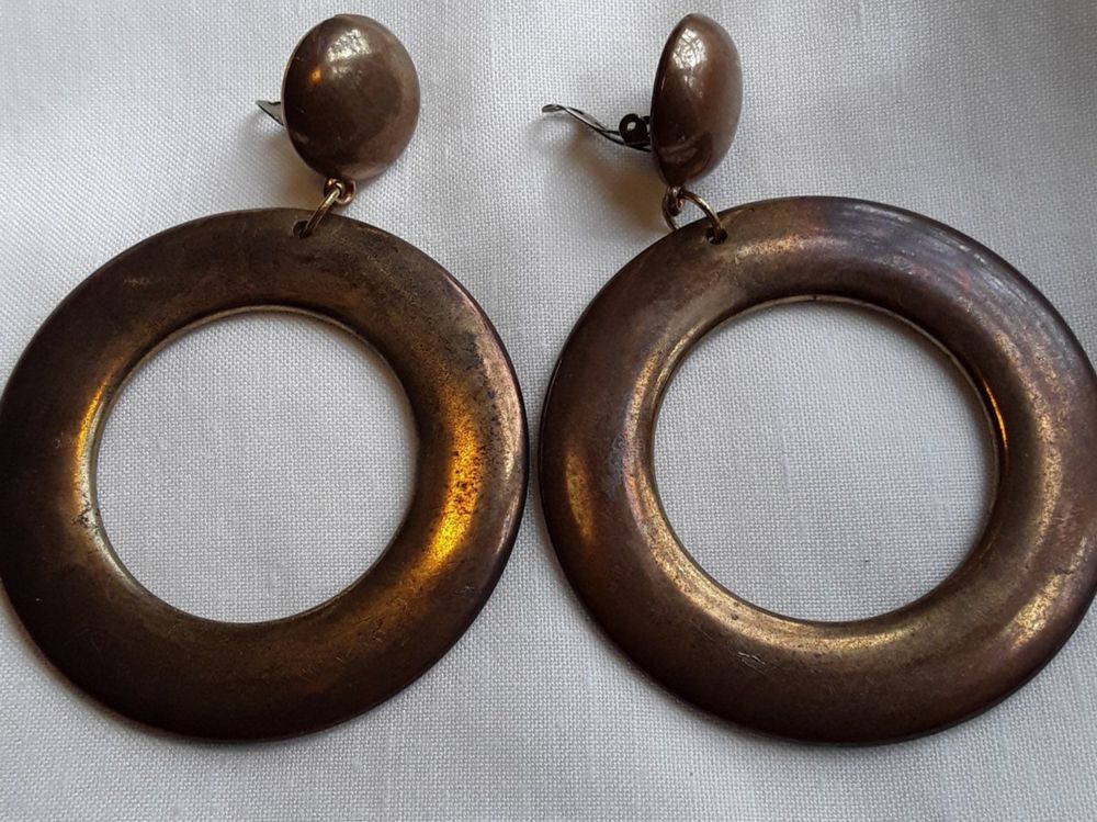 Vintage grosse Ohrclips 70er Jahre | Kaufen auf Ricardo