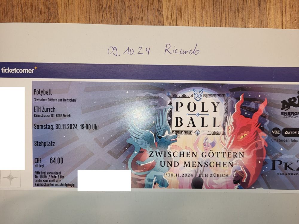 Polyball Ticket(s) (mit Legi) (Neu und originalverpackt) in Rombach für CHF 125 – mit Lieferung ...
