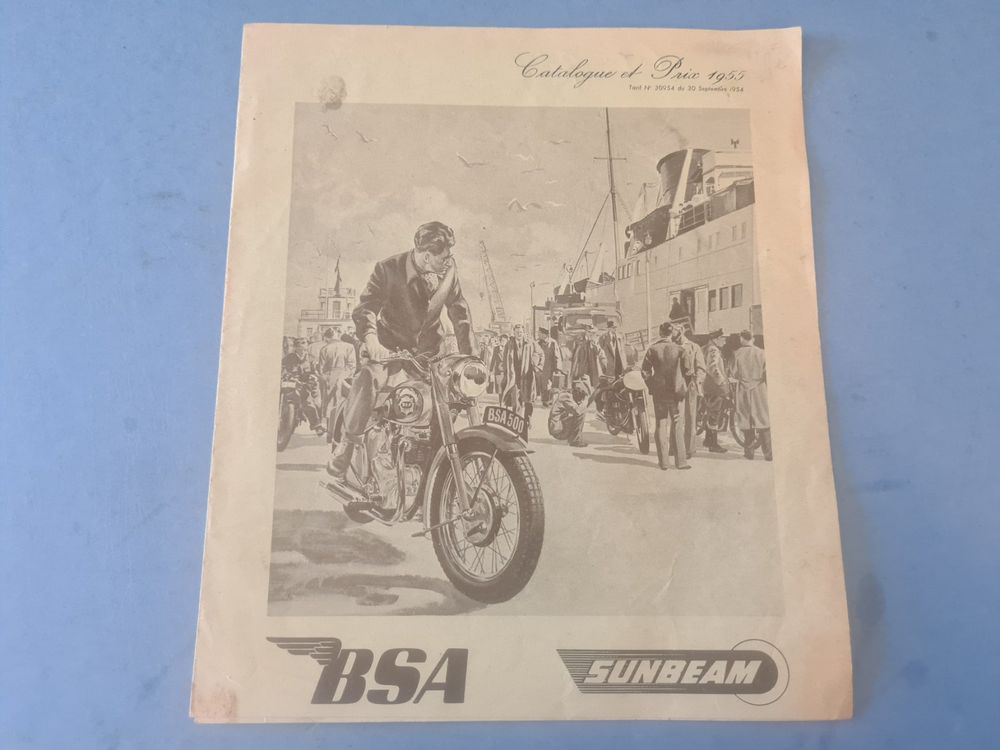 MOTO BSA - SUNBEAM PROSPEKT OLDTIMER VINTAGE RARE | Kaufen auf Ricardo