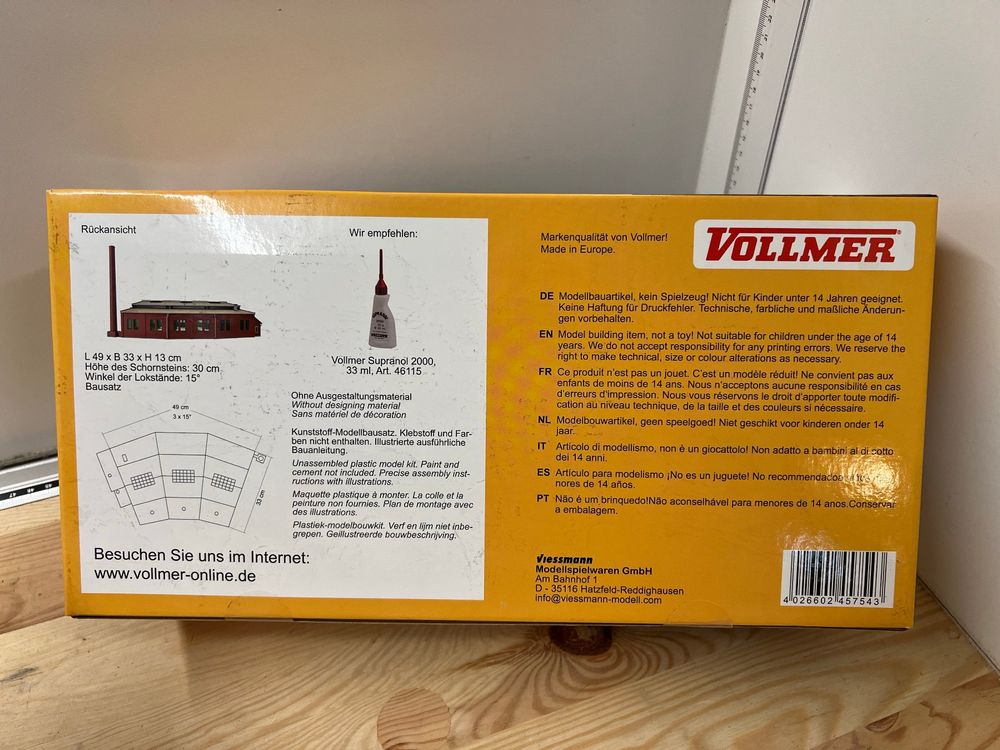 Vollmer H0 45754 Ringlokschuppen dreiständig | Kaufen auf Ricardo