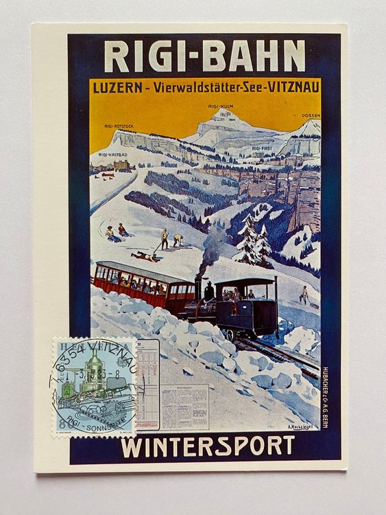 Plakat für Vitznau-Rigi-Bahn 1913 (Repro.) | Kaufen auf Ricardo