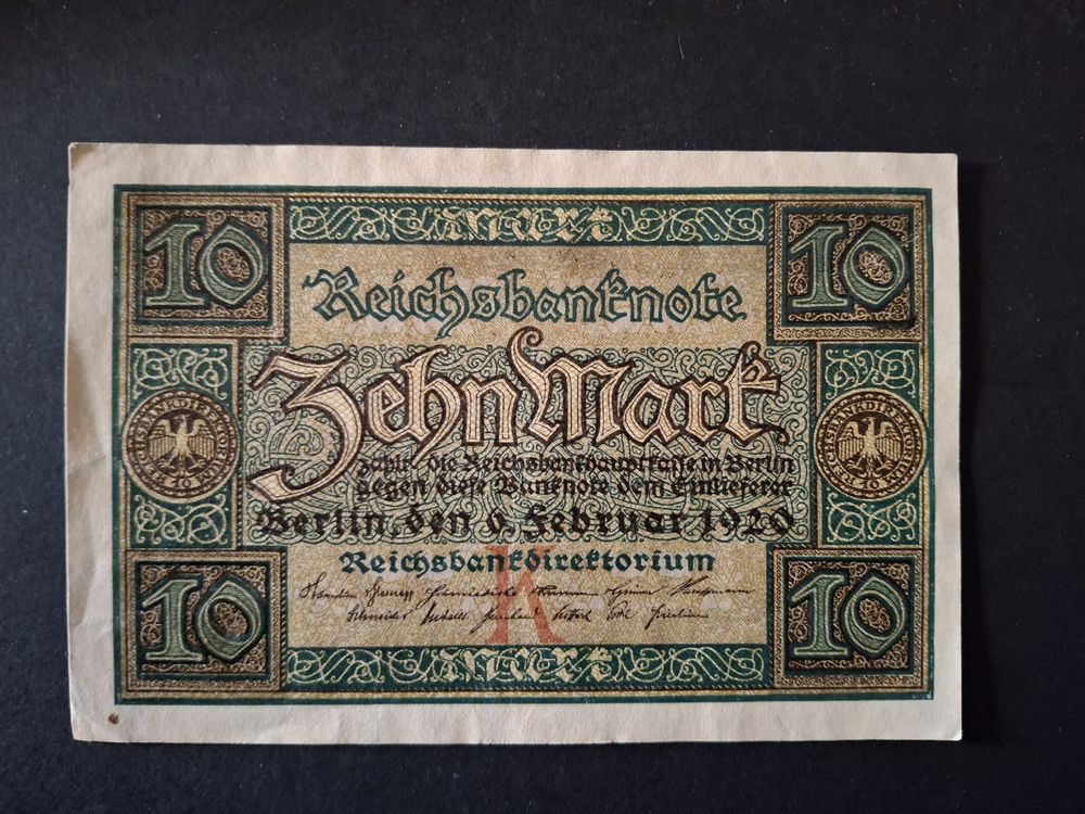 Deutsches Reich - 10 Mark (1920) (Gebraucht) in Zürich für CHF 0.9 – mit Lieferung auf Ricardo ...