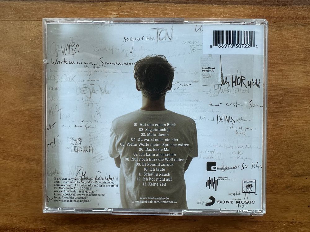 Tim Bendzko ‎– Wenn Worte Meine Sprache Wären ( Pop Rock) (Gebraucht ...