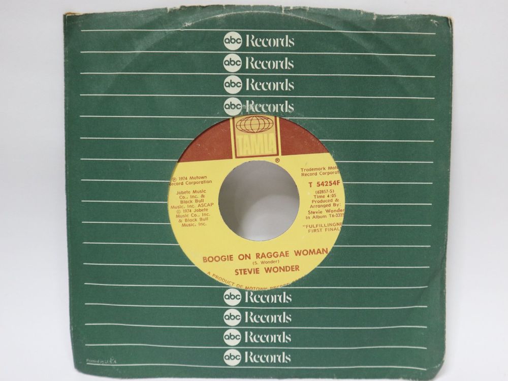 Vinyl Single Stevie Wonder Boogie on Raggae Woman Jukebox | Kaufen auf ...