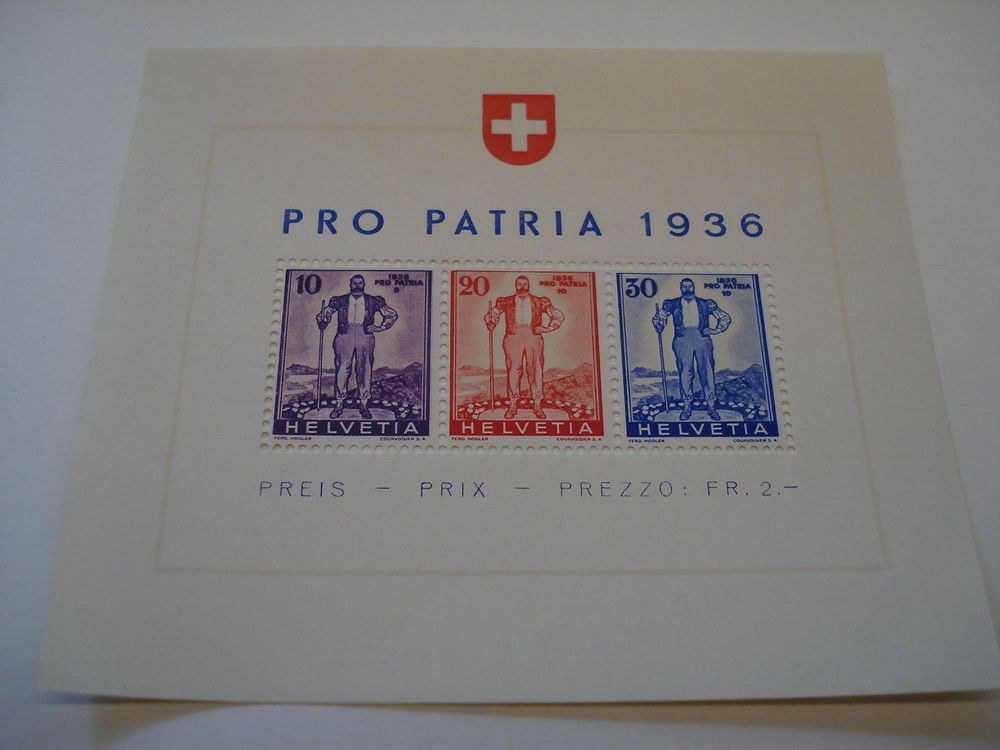 Block Pro Patria 1936 ** | Kaufen auf Ricardo