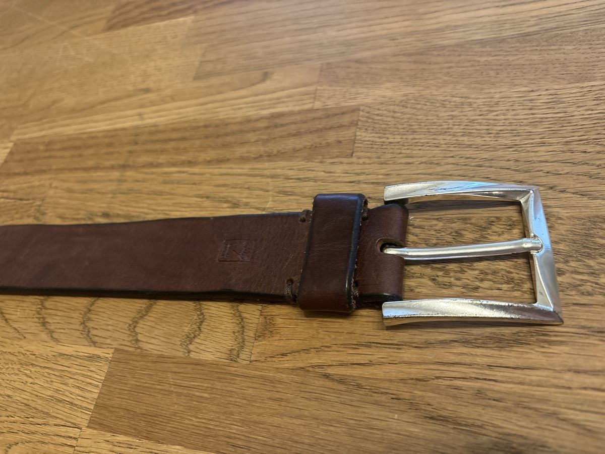 Brauner Lederguertel, Handarbeit, Laenge 80 cm länge 90cm (Neu (gemäss ...