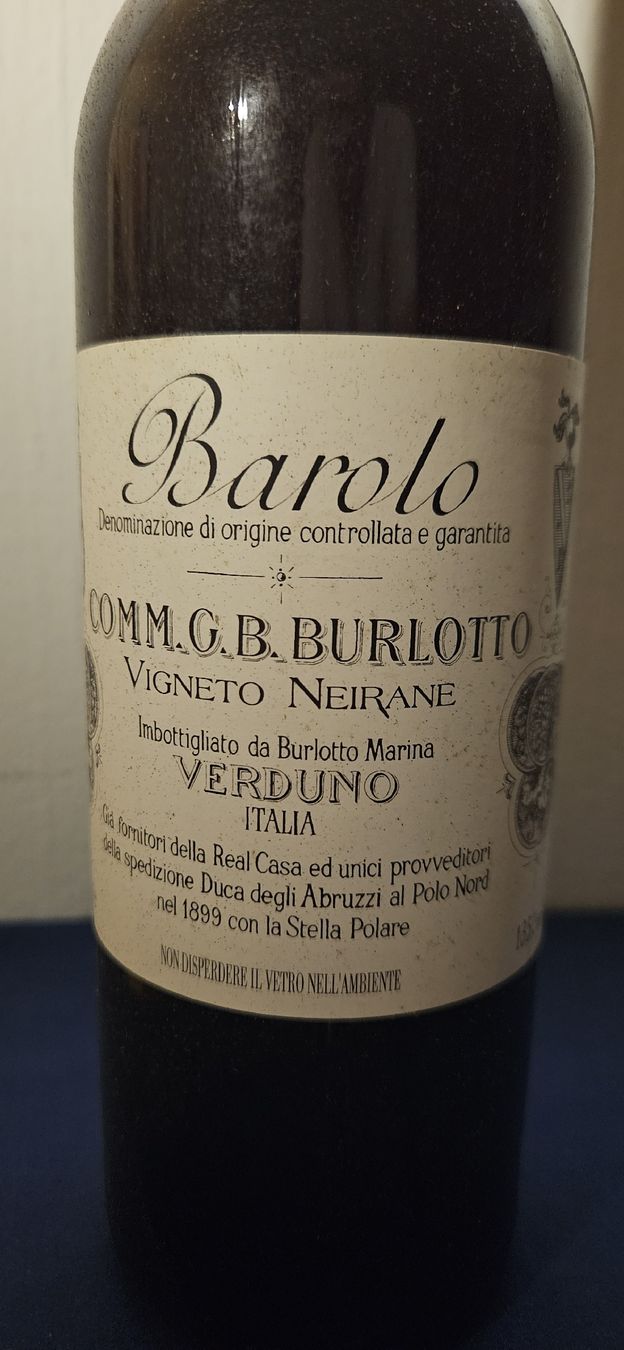 Barolo Comm. G.B. Burlotto „Vigneto Neirane“ 1995 (Neu (gemäss ...