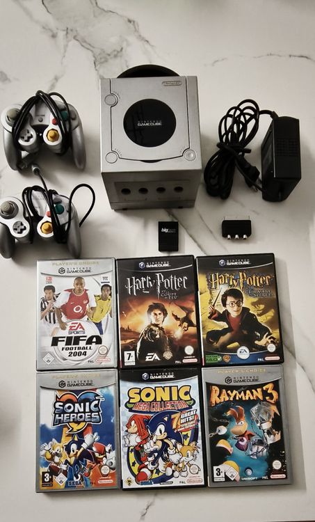 Nintendo Gamecube Silber mit 2 Controller + 6 TOP Games (Gebraucht) in ...