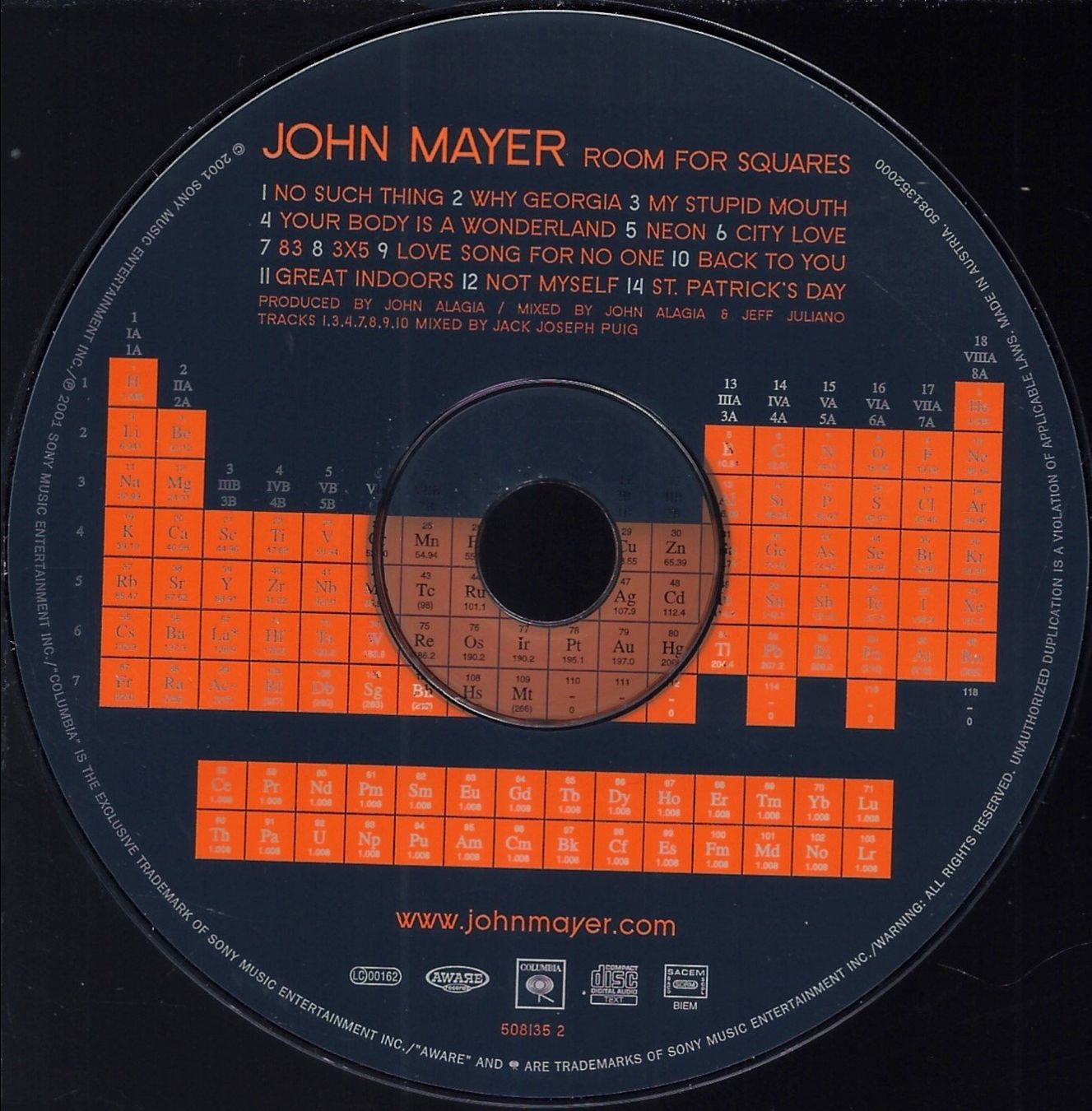 John Mayer ROOM FOR SQUARES Brandon Bush Blues Rock Jazz CD (Gebraucht ...