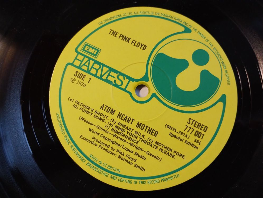 Pink Floyd - Atom Heard Mother - Vinyl Record (Gebraucht) in Oetwil am ...