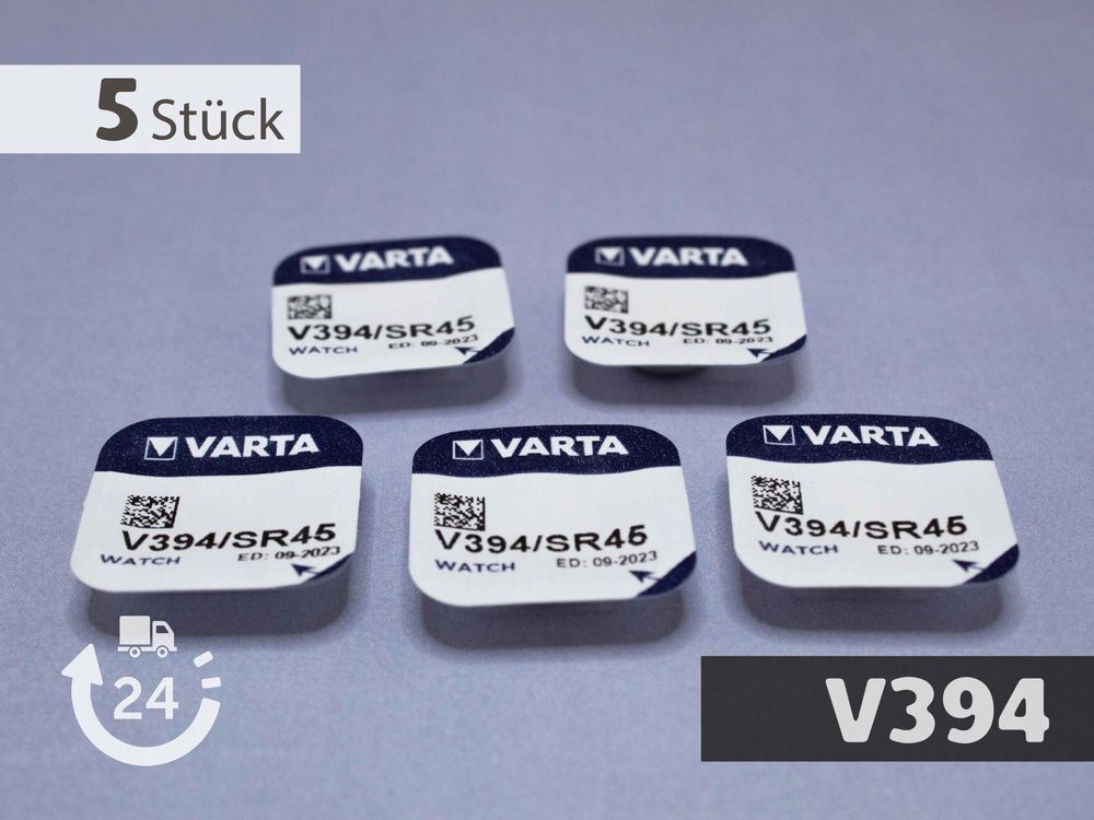5 x V394 (AG9/LR936/SR45) VARTA Batterie (Neu und originalverpackt) in Luzern für CHF 6.25 – mit ...