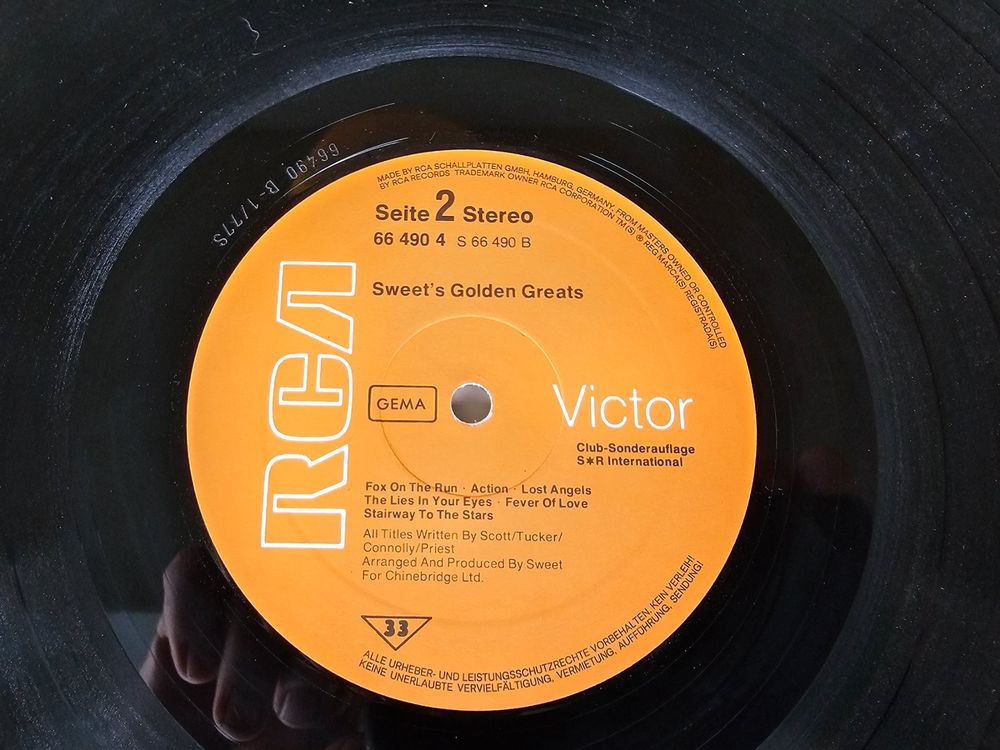 LP Vinyl: Sweet – Sweet's Golden Greats, RCA Victor 66 490 4 (Gebraucht ...
