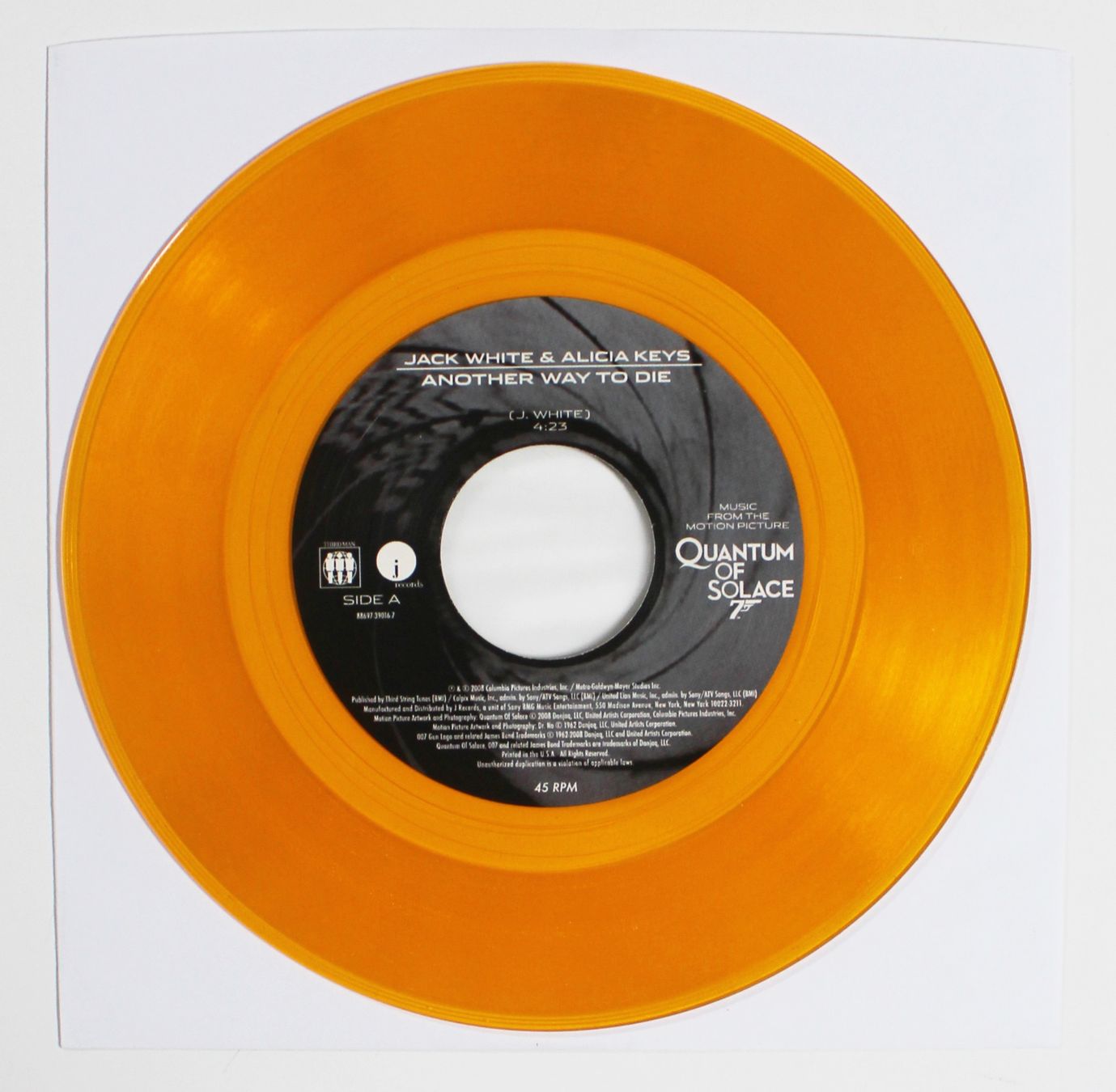 7" JACK WHITE ALICIA KEYS James Bond Song QUANTUM OF SOLACE (Neu ...