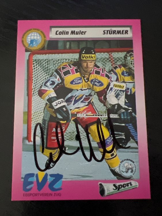 Colin Muller Original Autogramm EVZ EV Zug Schweizer Nati (Gebraucht ...