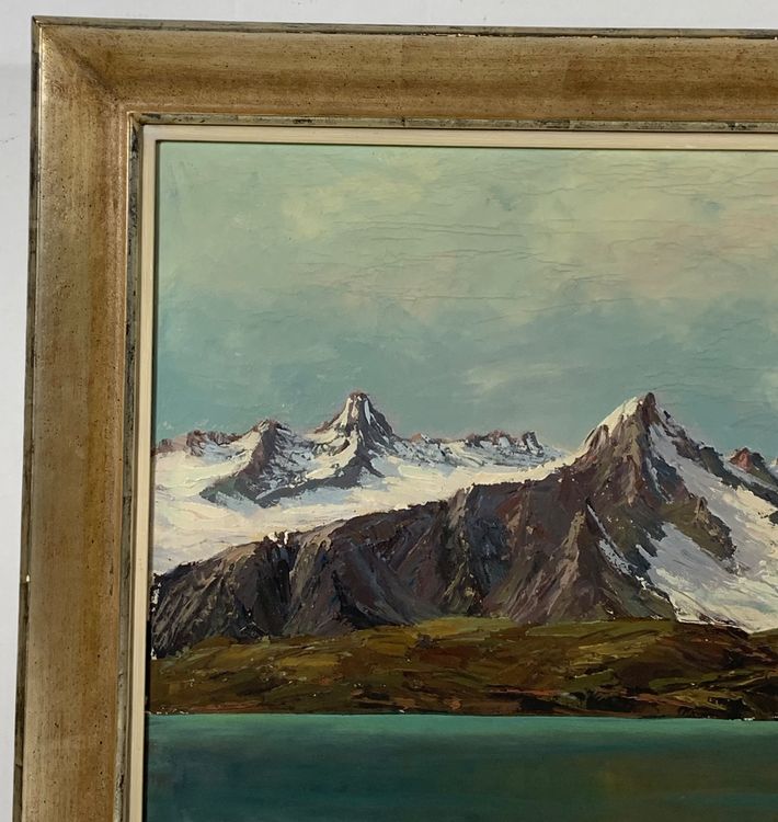 Berglandschaft Gemälde mit schönem Sujet Monogrammiert | Kaufen auf Ricardo