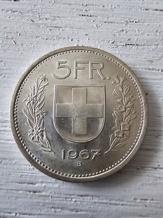 5 fr. 1967 (Gebraucht) in Nidau für CHF 9 – mit Lieferung auf Ricardo kaufen