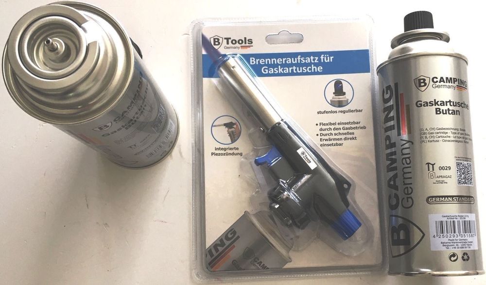 Lötbrenner Aufsatz +2 Butangas-Dosen (Neu und originalverpackt) in St ...