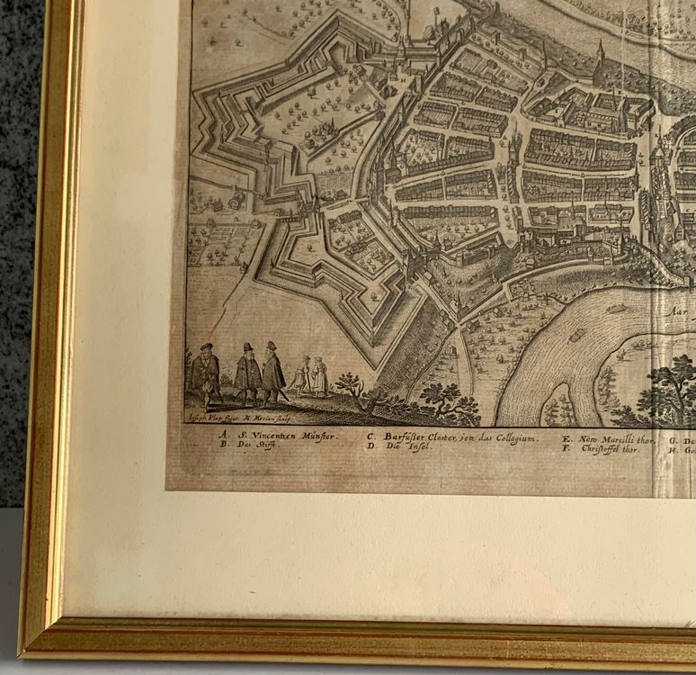 Matthäus I Merian (1593-1650) Landkarte Stich (Gebraucht) in Root für ...