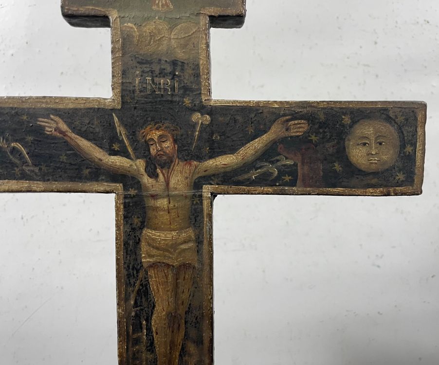 Antike Heilige Barock geschnitzte Holz Kreuzigung Skulptur (Gebraucht) in Root für CHF 565 – mit ...