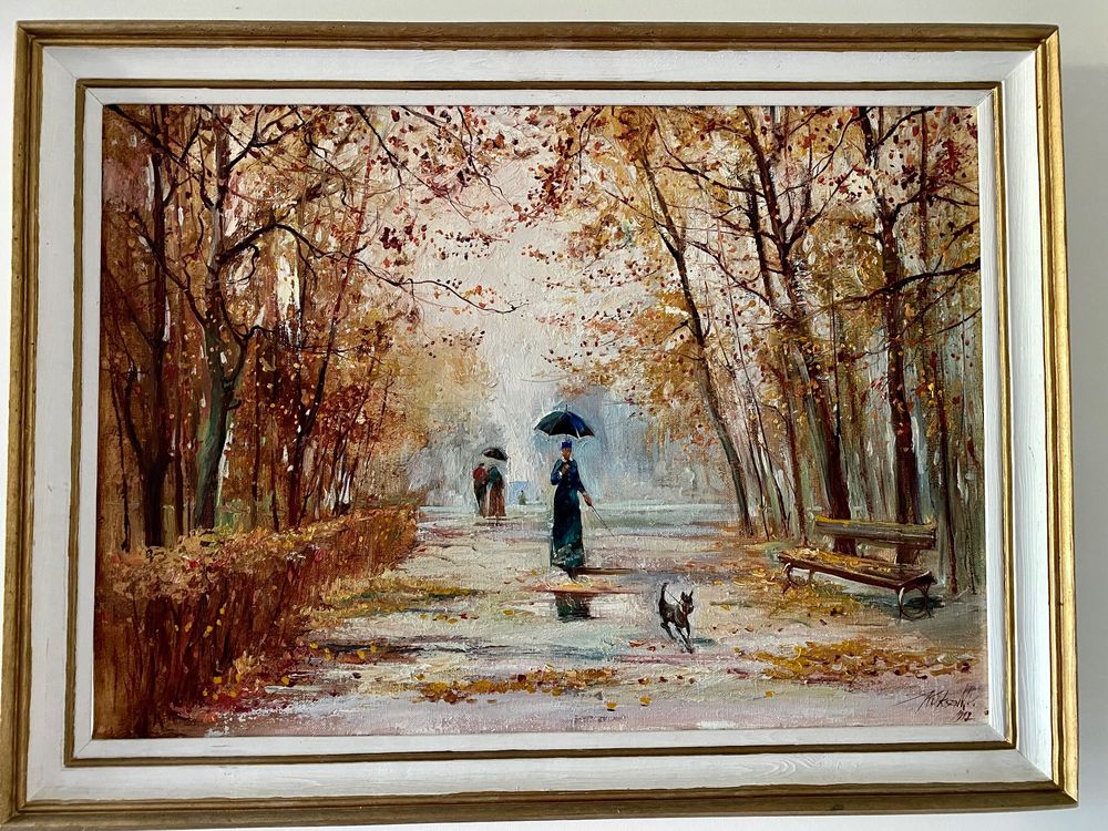 Tableau - peinture scène automnale | Kaufen auf Ricardo