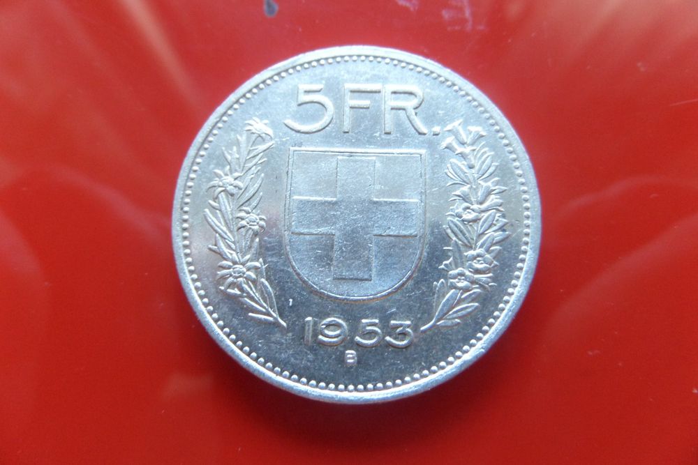 Alter SCHWEIZER 5 Fr / 1953 SILBER Münze -vorz (Gebraucht) in Glis für CHF 9 – mit Lieferung auf ...