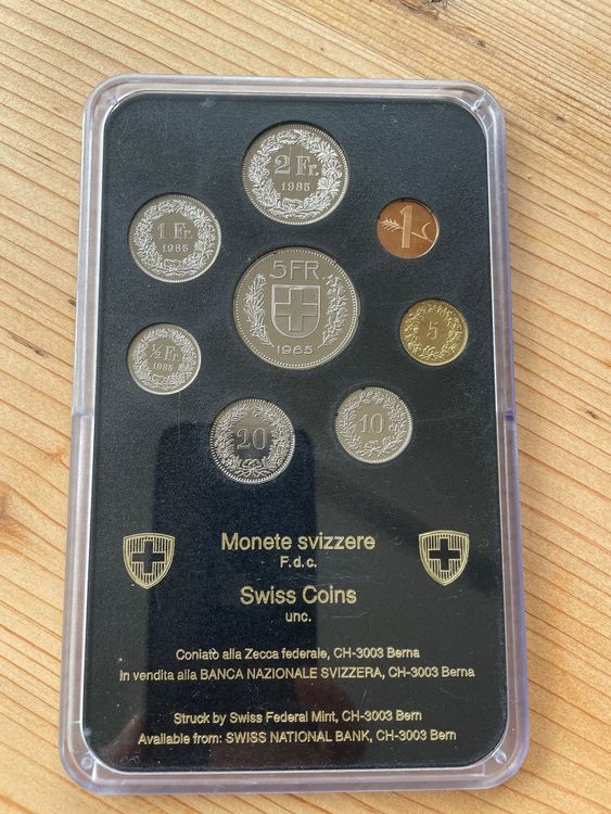 Schweizermünzen Stgl. 1985 (Neu und originalverpackt) in Moosseedorf für CHF 19 – mit Lieferung ...