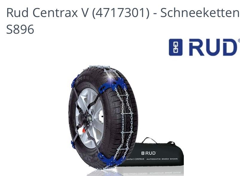 RUD Centrax V Schneeketten S896 NEU (Neu und originalverpackt) in ...