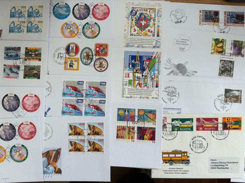110 Schweizer FDC/Sonderbelege von 90er bis 2000er Jahre | Kaufen auf Ricardo