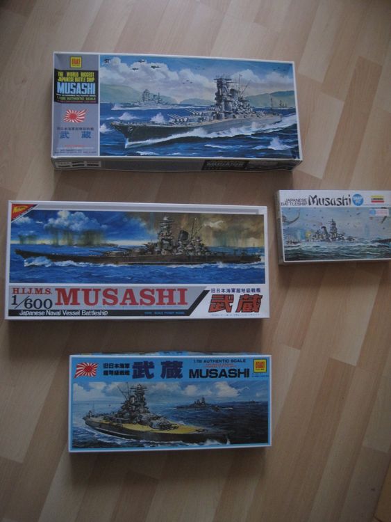 MUSASHI 1/600 1/750 Nichimo Bausätze mit Motor Japan LOT (Neu und ...