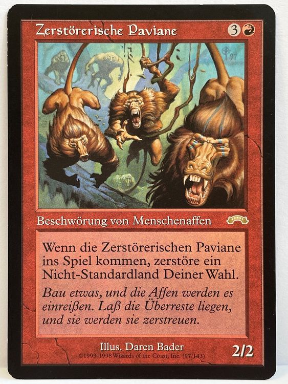Magic The Gathering - Zerstörerische Paviane (Gebraucht) in Reinach BL ...