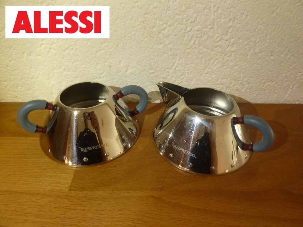 Alessi Rahmkännchen Zuckerschale Nespresso aus Edelstahl | Kaufen auf ...