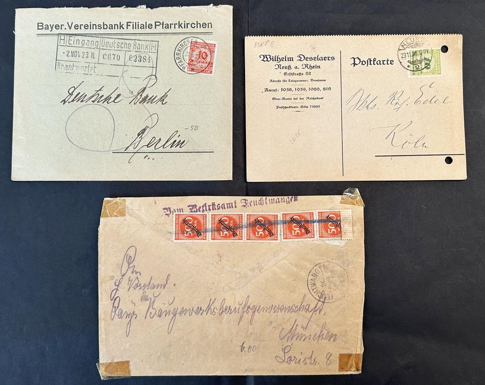 Deutsches Reich 20er Jahre – 3 Briefe (Gebraucht) in Grafstal für CHF 1 ...