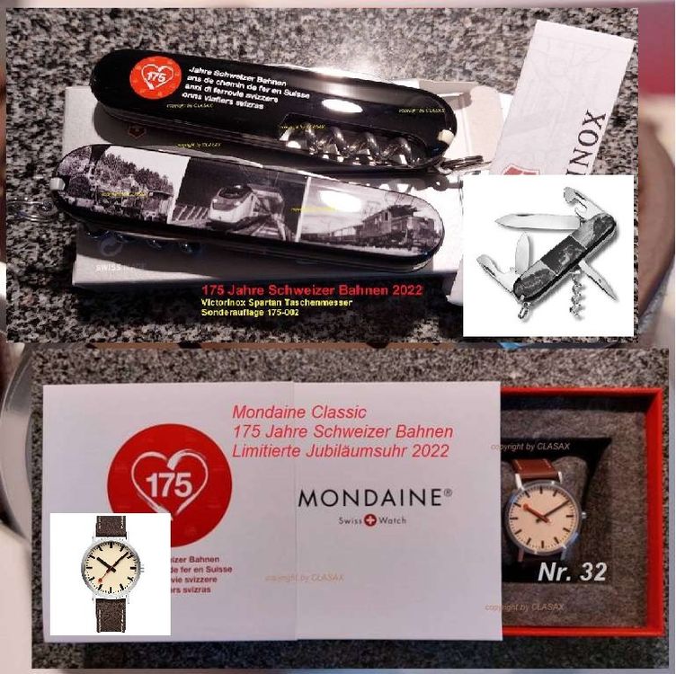 Mondaine / Victorinox "175 Jahre Schweizer Bahnen" limited! (Neu und originalverpackt) in ...