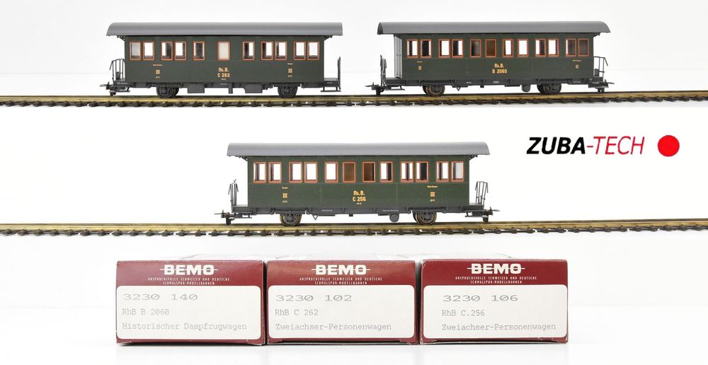 Bemo 3x 2 Achs Plattformwagen der RhB H0m GS mit OVP (Gebraucht) in St. Gallen für CHF 60 – mit ...