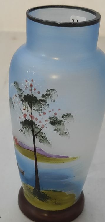 HANDBEMALT WUNDERSCHÖNE BLUMEN VASE HANDBEMALT UNIKAT (Gebraucht) in ...