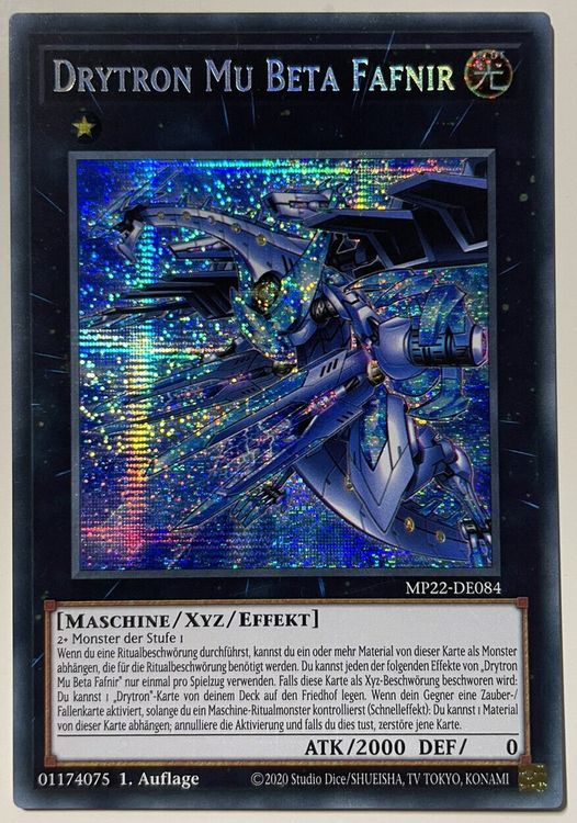 Yu-Gi-Oh! Karte | Drytron Mu Beta Fafnir - 1. Auflage - MP22 (Neu und originalverpackt) in Chur ...