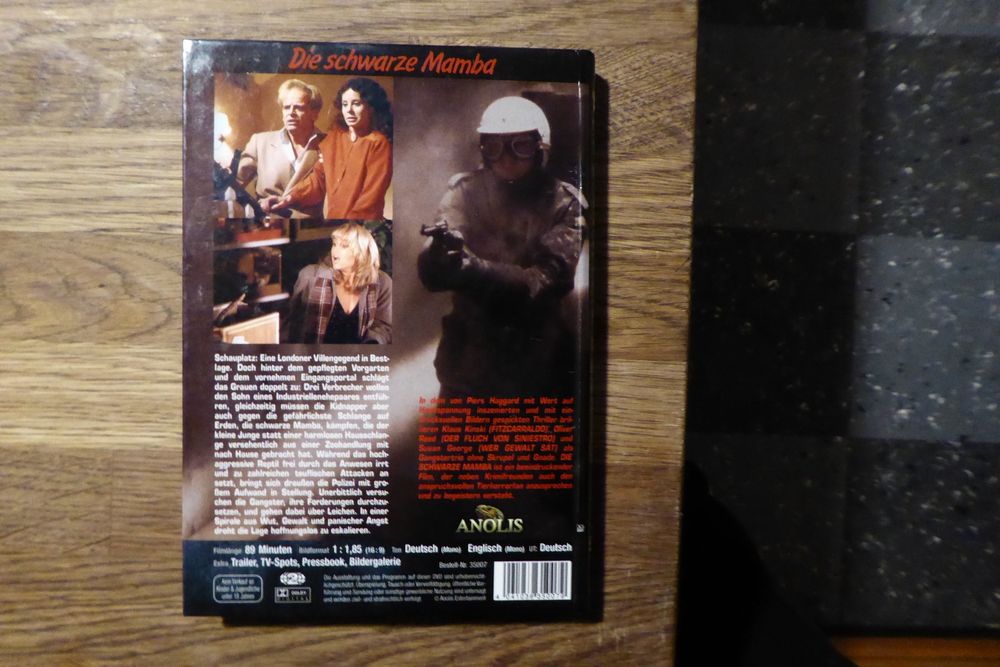 DVD kleine Hartbox Anolis Die schwarze Mamba Klaus Kinski (Gebraucht ...