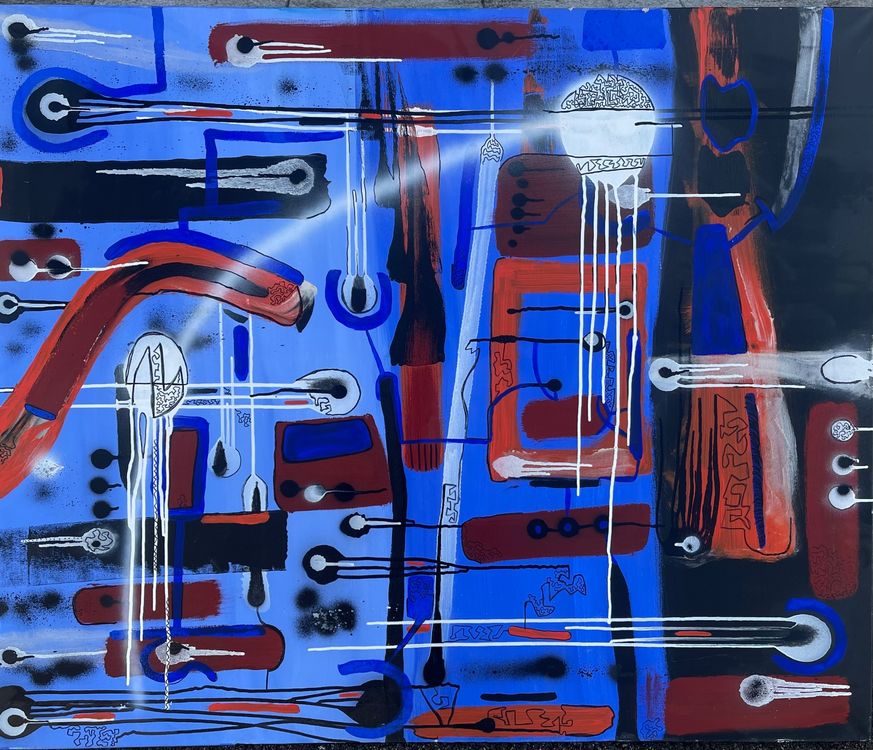 Europäische Schule grosses Abstrakte Gemälde (Gebraucht) in Root für CHF 10 – mit Lieferung auf ...