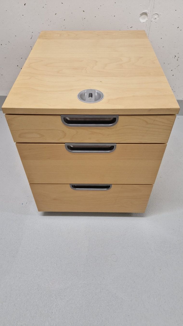 Rollcontainer Buche hell, 3 Schubladen - Top Zustand! (Gebraucht) in ...