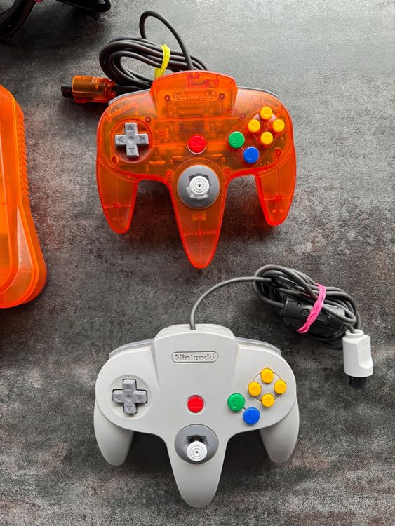 Nintendo 64 Konsole Fire Orange mit Controllern und Spiel | Kaufen auf ...