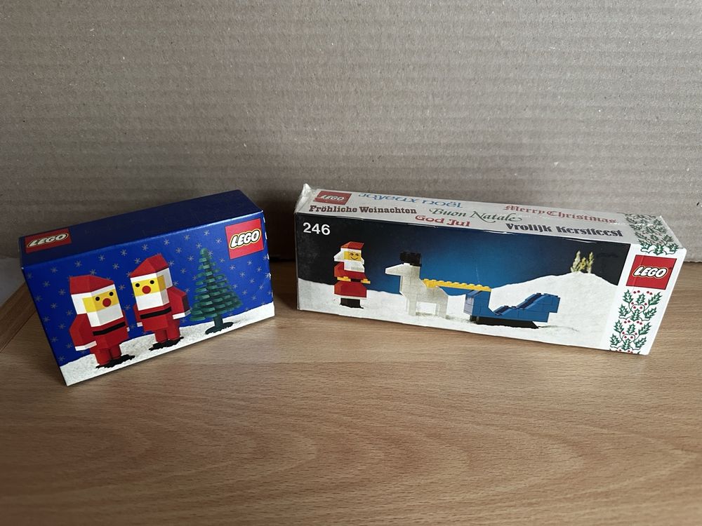 LEGO 245 Two Santas, LEGO 246 Santa & Sleigh 1977 Ultra Rare (Neu und ...