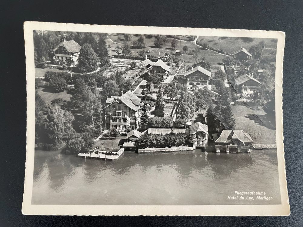 AK BE Fliegeraufnahme Hotel du Lac, Merligen (Gebraucht) in Thal für CHF 3 – mit Lieferung auf ...