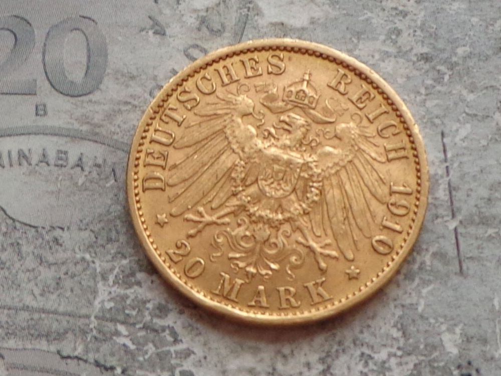 20 Mark Deutsches Reich 1910 - Wilhelm II (Gebraucht) in Pully für CHF ...