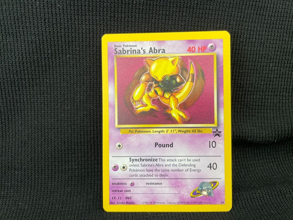 Sabrina‘s Abra Promo 19 blsck star pokemon vintage wotc tcg (Gebraucht ...