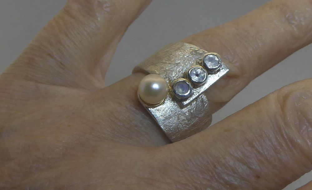 Ring 925 Silber mit echter Perle (Gebraucht) in Muri AG für CHF 19 ...