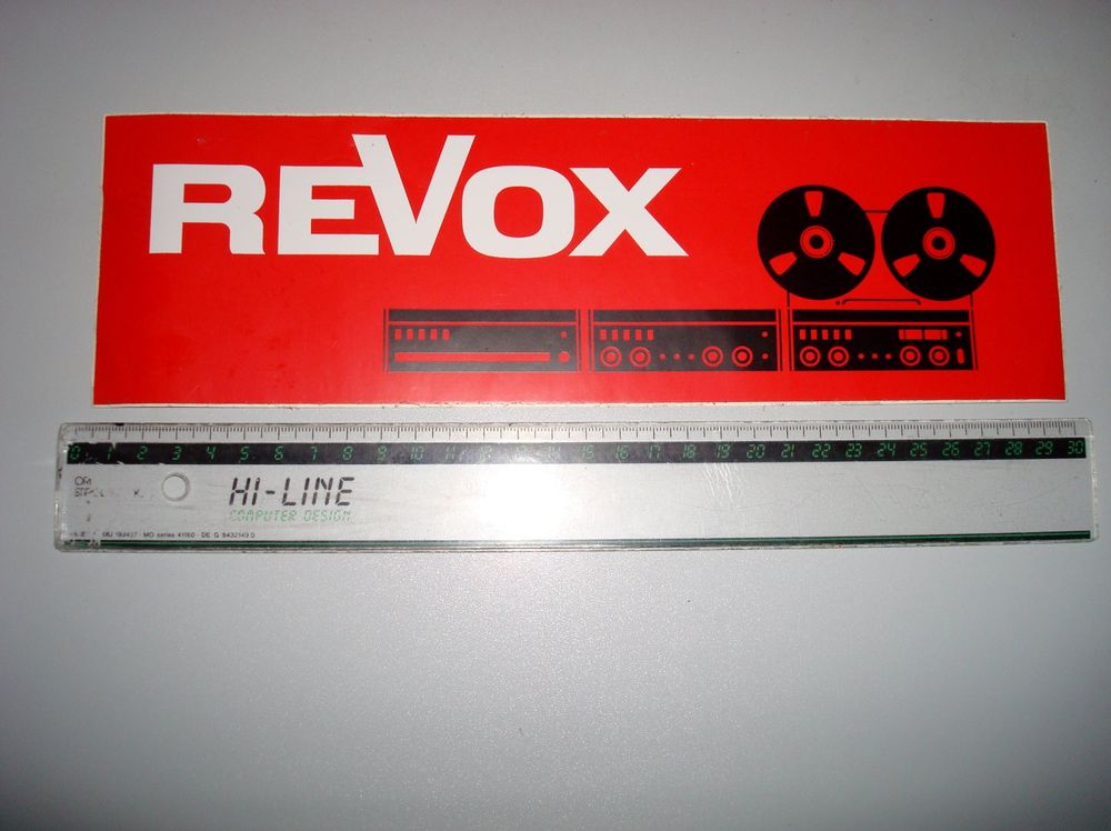 Vintage alte Abziehbild / Aufkleber / Sticker Revox (Neu (gemäss ...