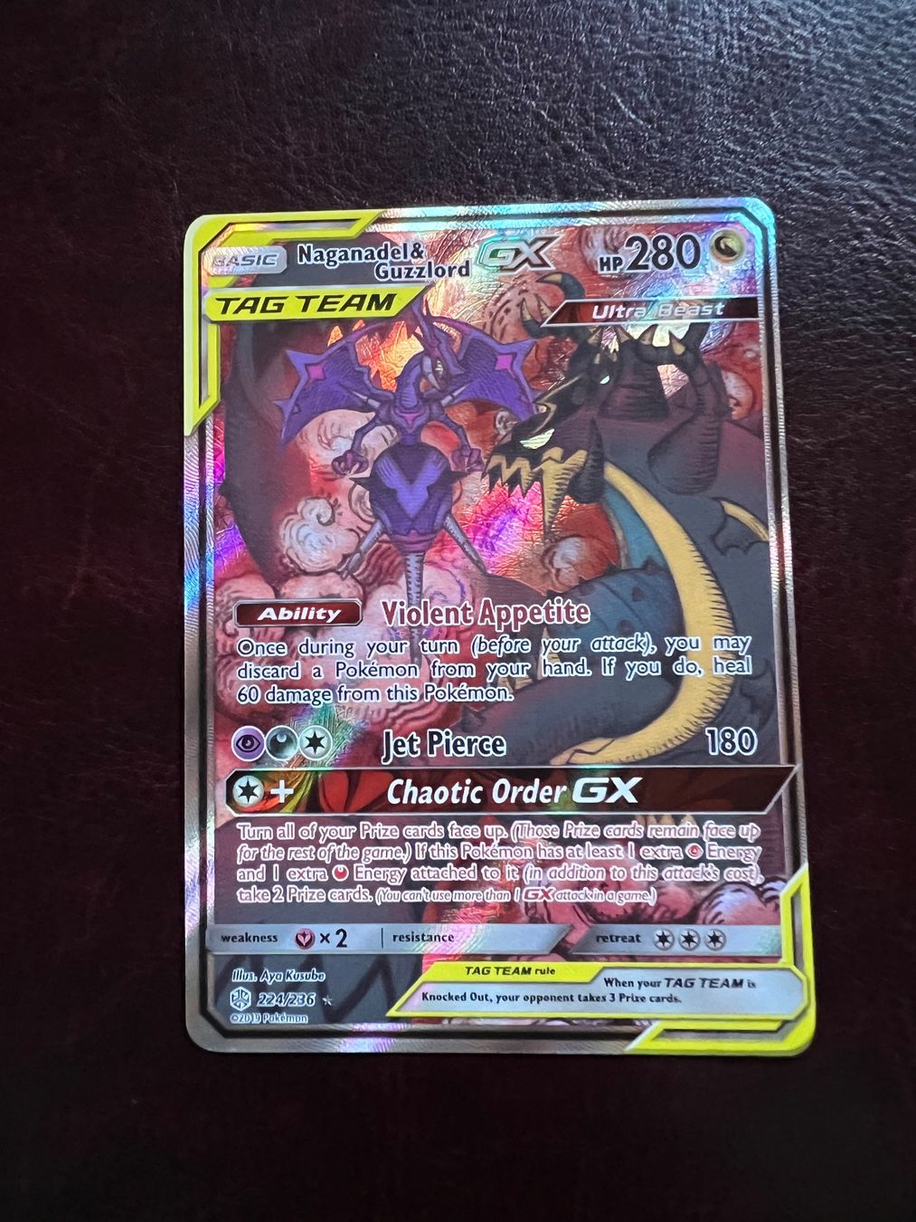 POKEMON NAGANADEL & GUZZLORD GX ALT ART SM COSMIC ECLIPSE (Gebraucht ...