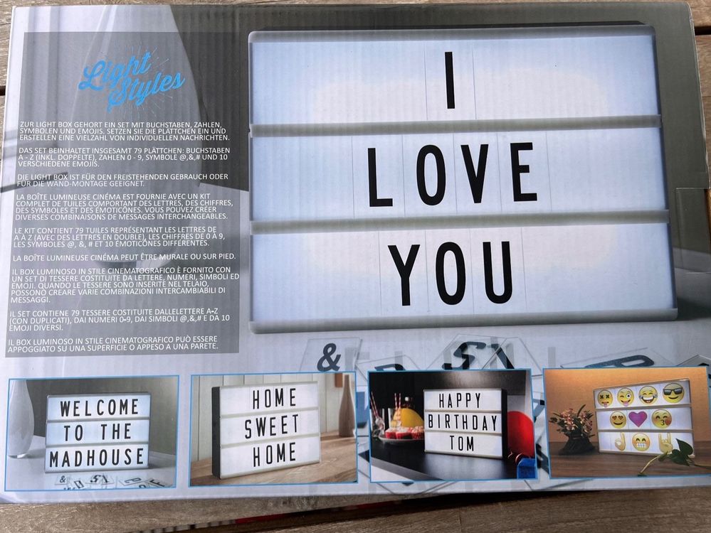 MESSAGE LIGHT BOX in Originalverpackung NEU nie gebraucht! | Kaufen auf ...