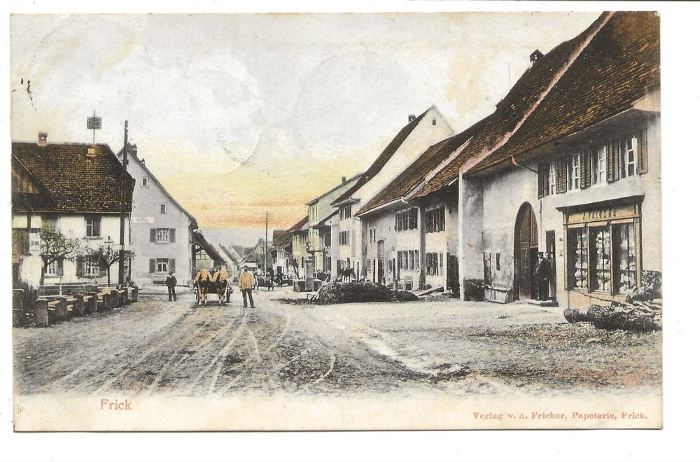 Frick (AG) Rest. Adler - Dorfstrasse - Fuhrwerk - 1905 (Gebraucht) in ...